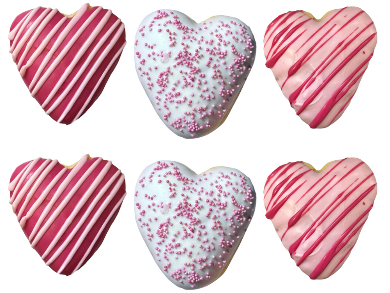 6 Pack Caramel Filled Heart Shaped Donuts – My Donut Box